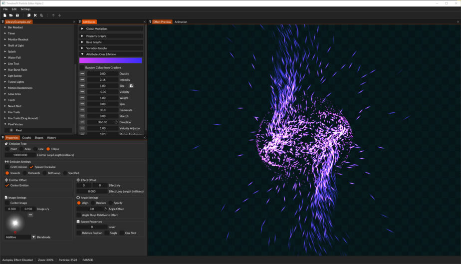 Alpha 2 released - History Tab implemented - RigzSoft - Particle Effects Software and Particle ...