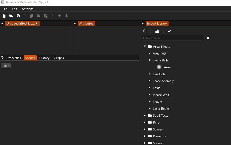 New Alpha version with library importer - RigzSoft - Particle Effects Software and Particle Shapes
